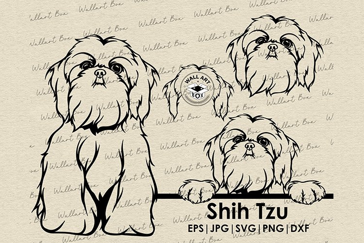 Shih Tzu Face Stencil