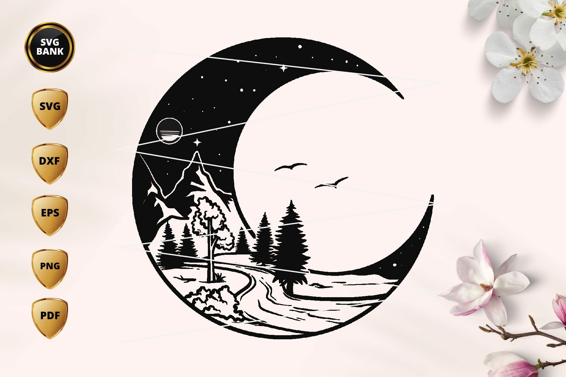 Crescent Moon Stencil