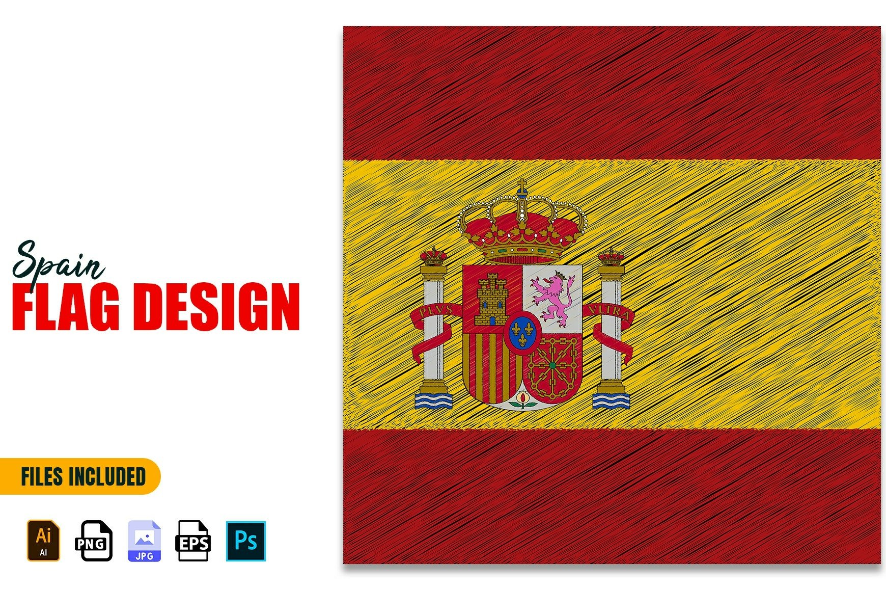 12 October Spain National Day Flag Design