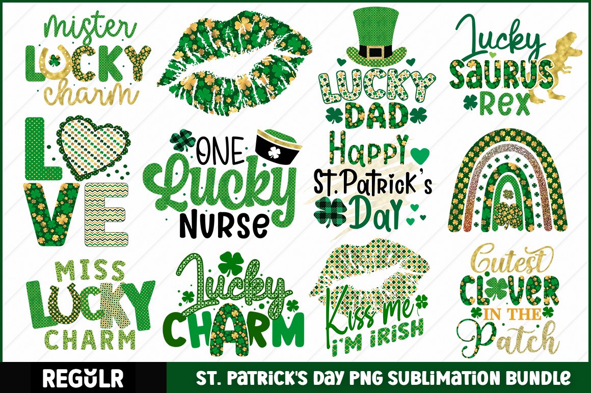 bundle digital download png St Patrick’s day lucky charms sublimation ...