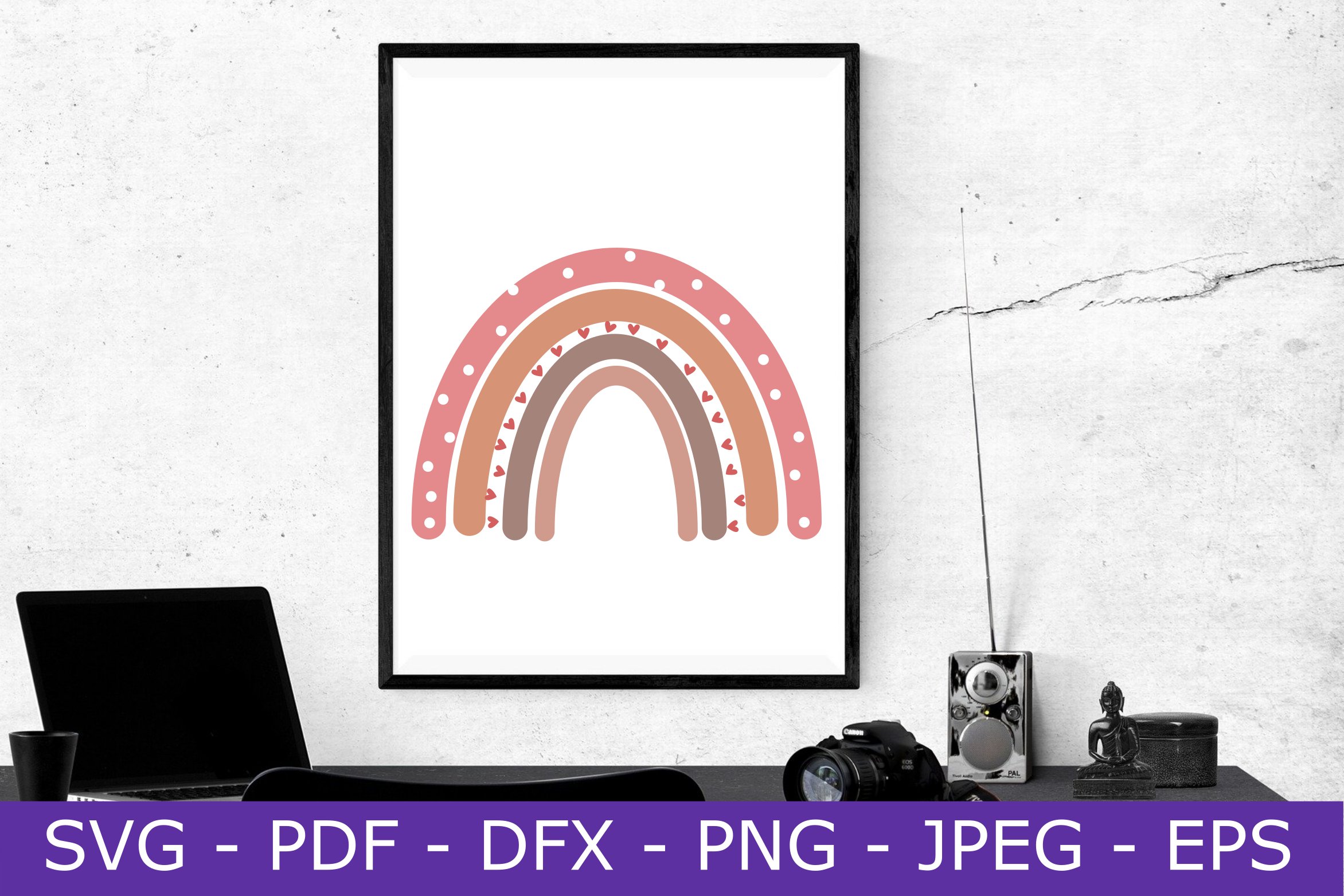 Cute rainbow SVG, color clipart, cute rainbow (1748689) | SVGs | Design ...