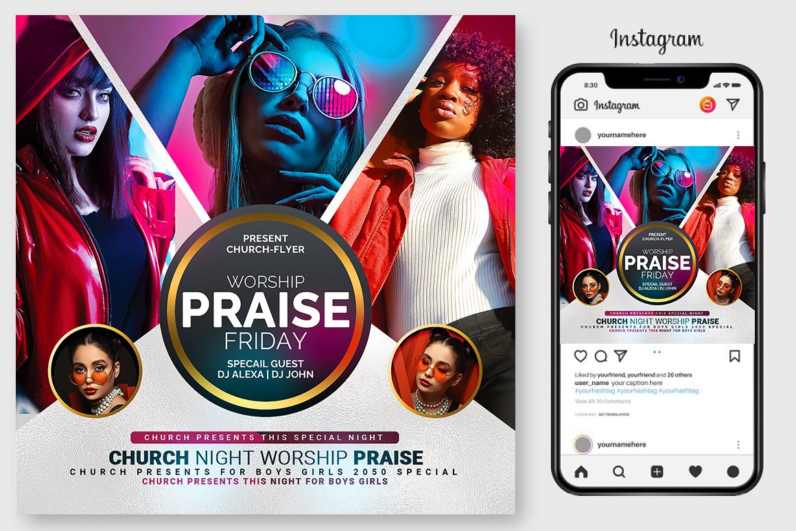 Ladies Night Out Church Flyer