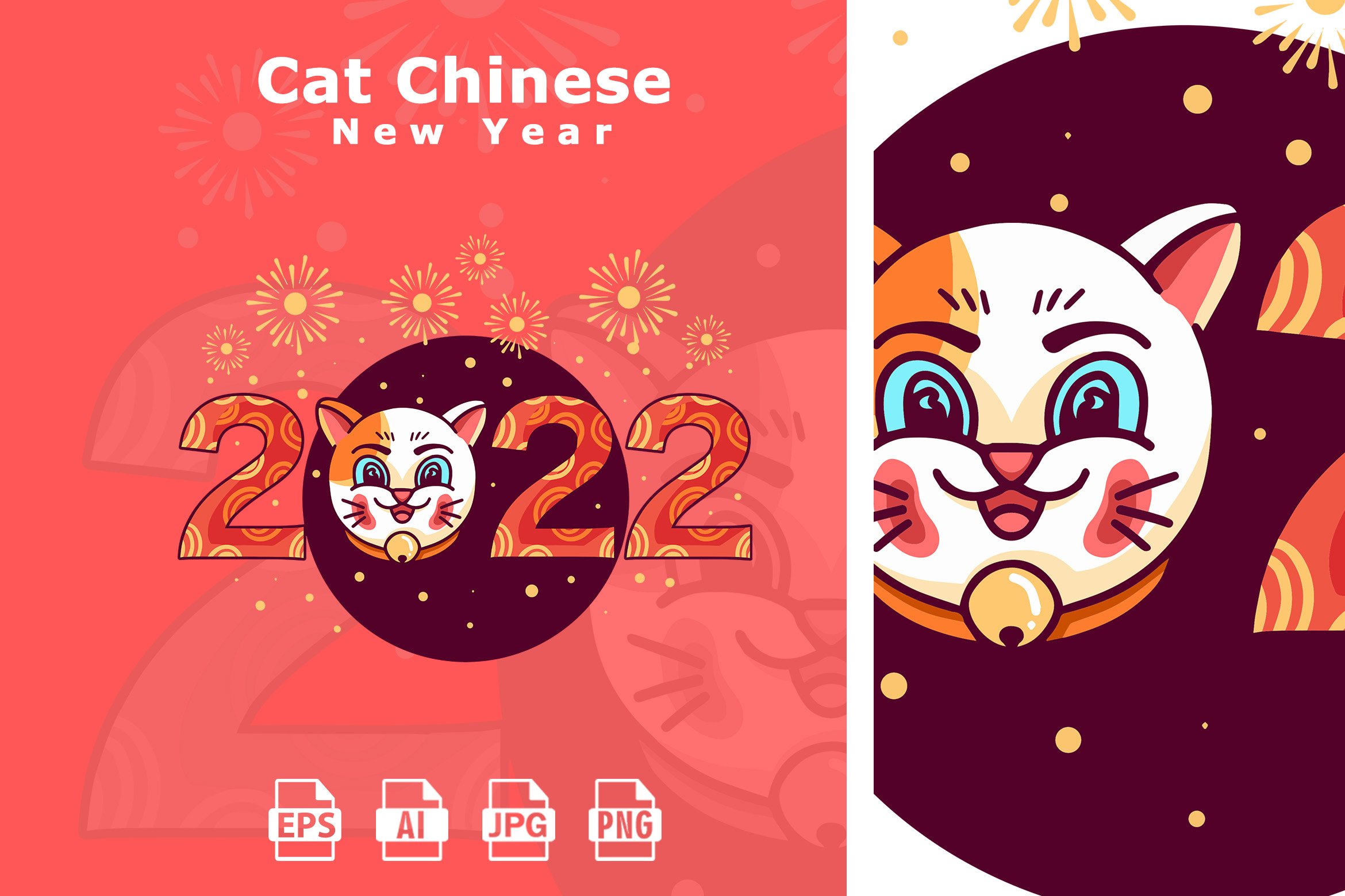 Cat Chinese New Year - Illustration (1741781) | Illustrations | Design ...