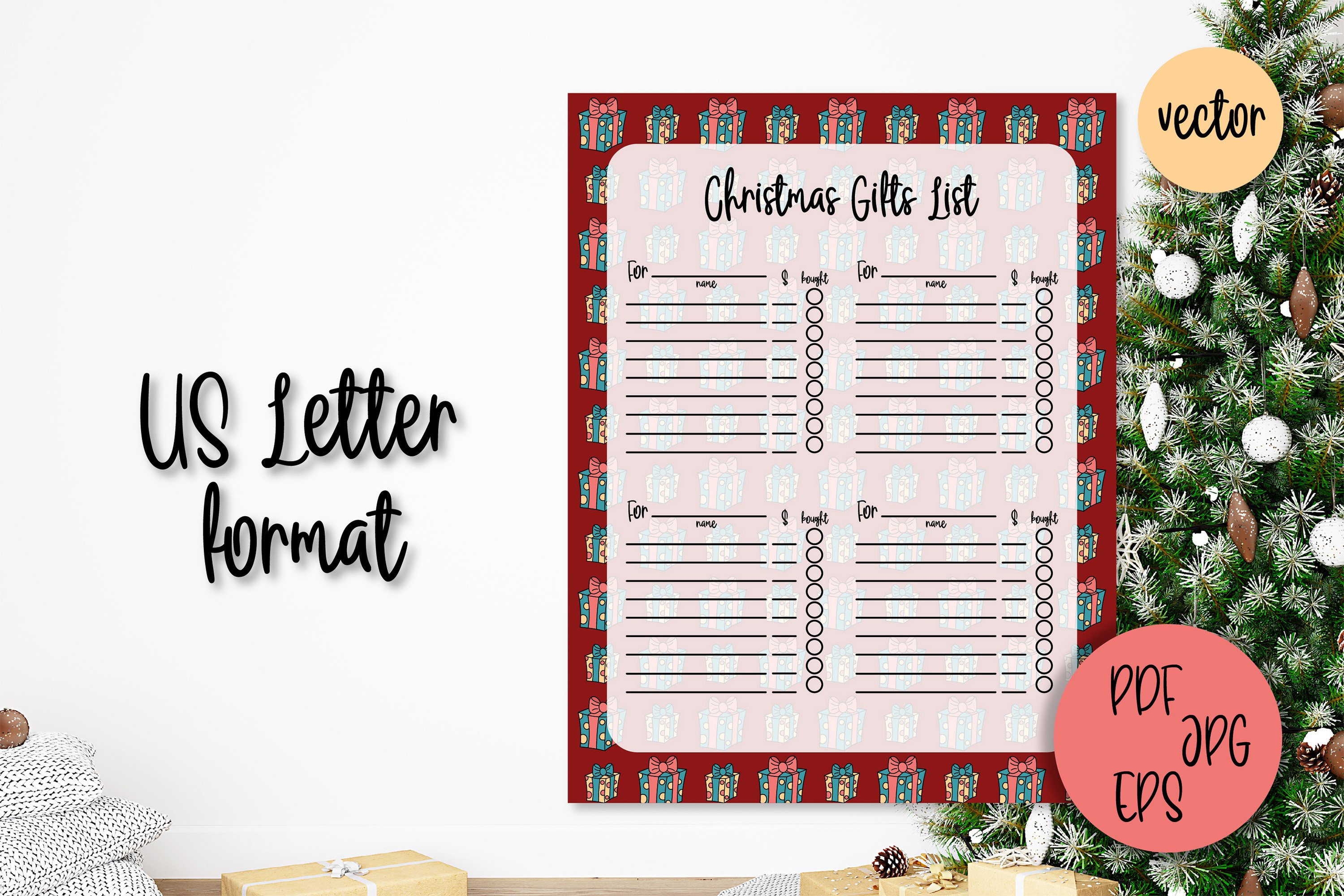 Gifts Received List Printable