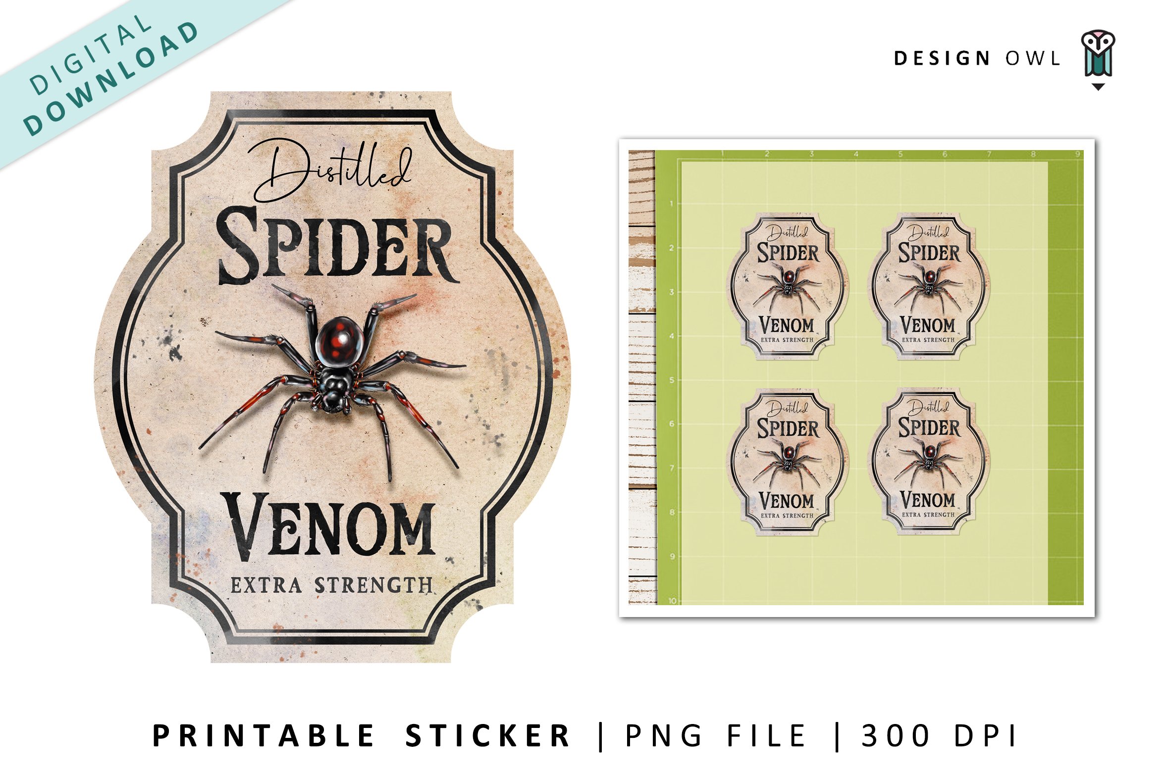 Apothecary Labels Spiders