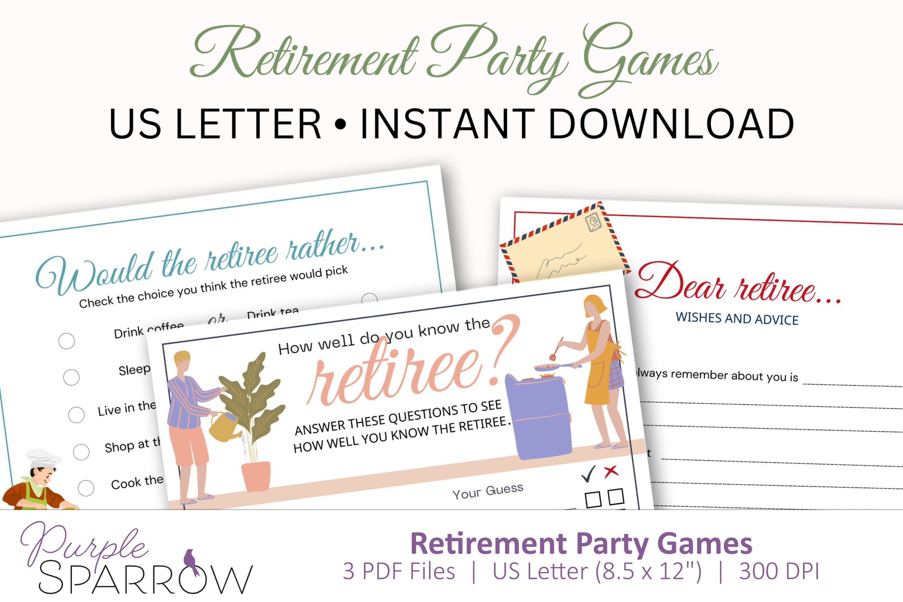 Printable Retirement Party Games