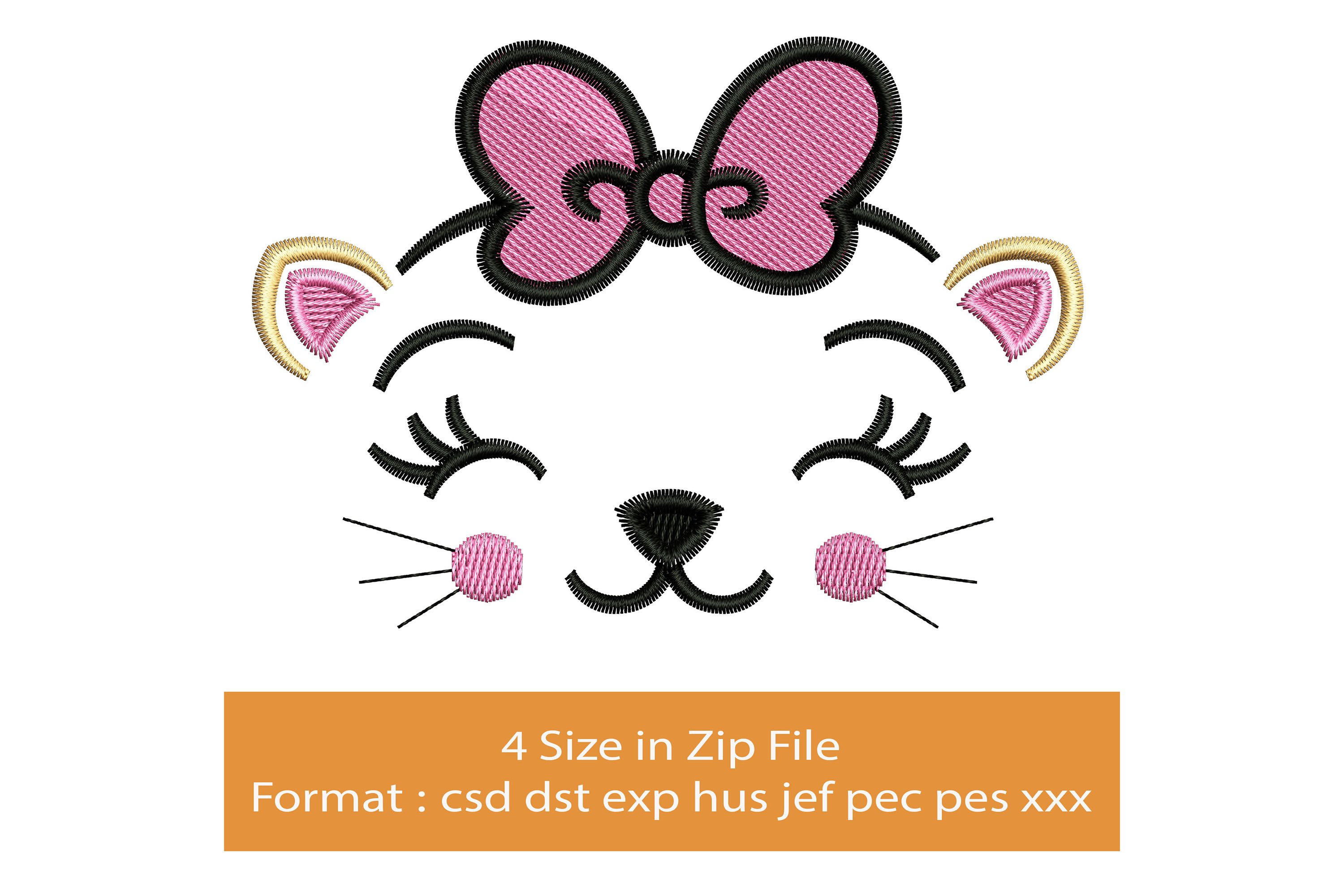 Kawaii Face Machine Embroidery