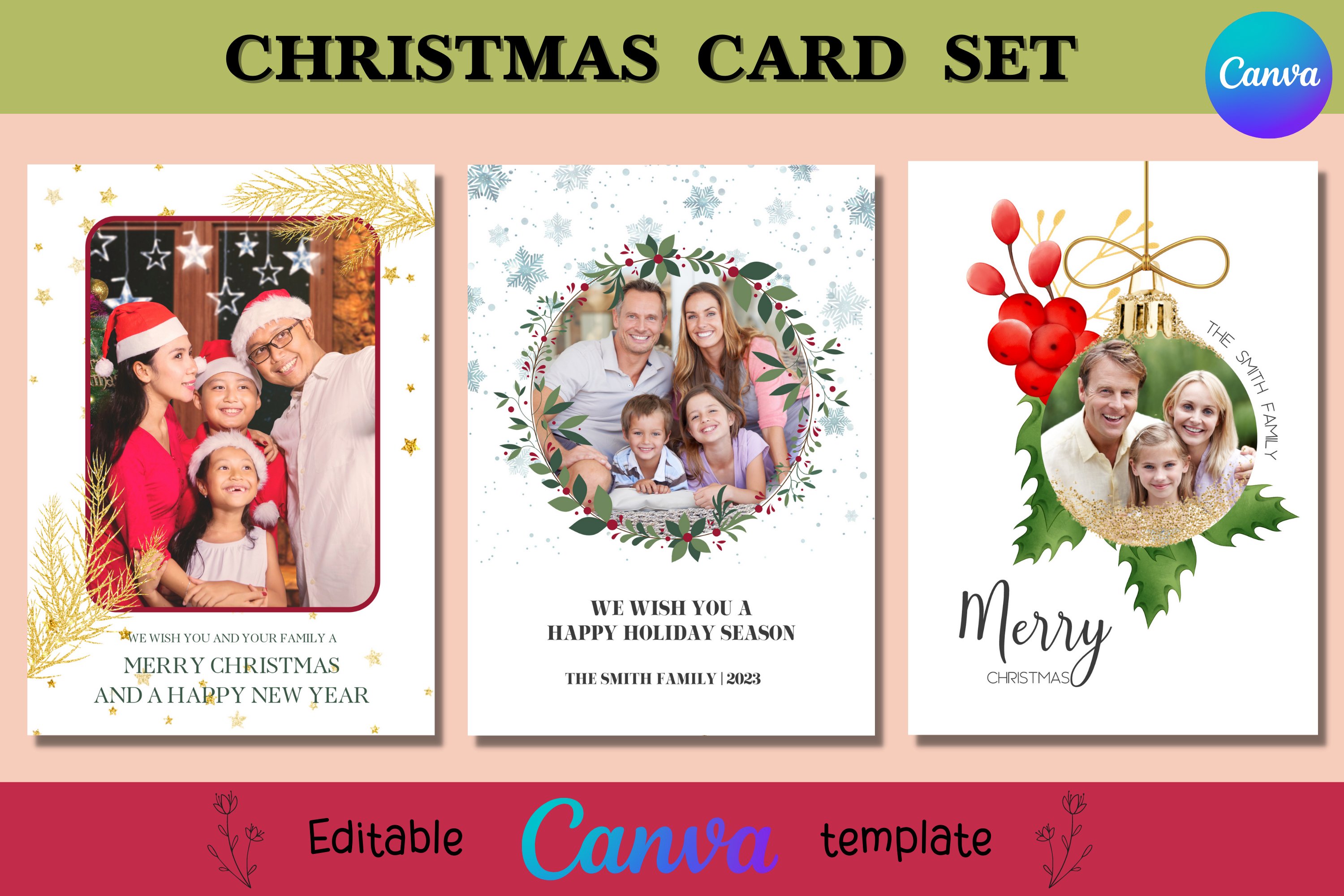 Family Christmas Card Template