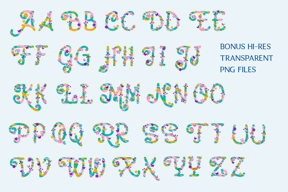 Butterfly Letters Font