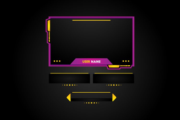 Purple gaming panel set design concept (1750412) | Scene Creators ...