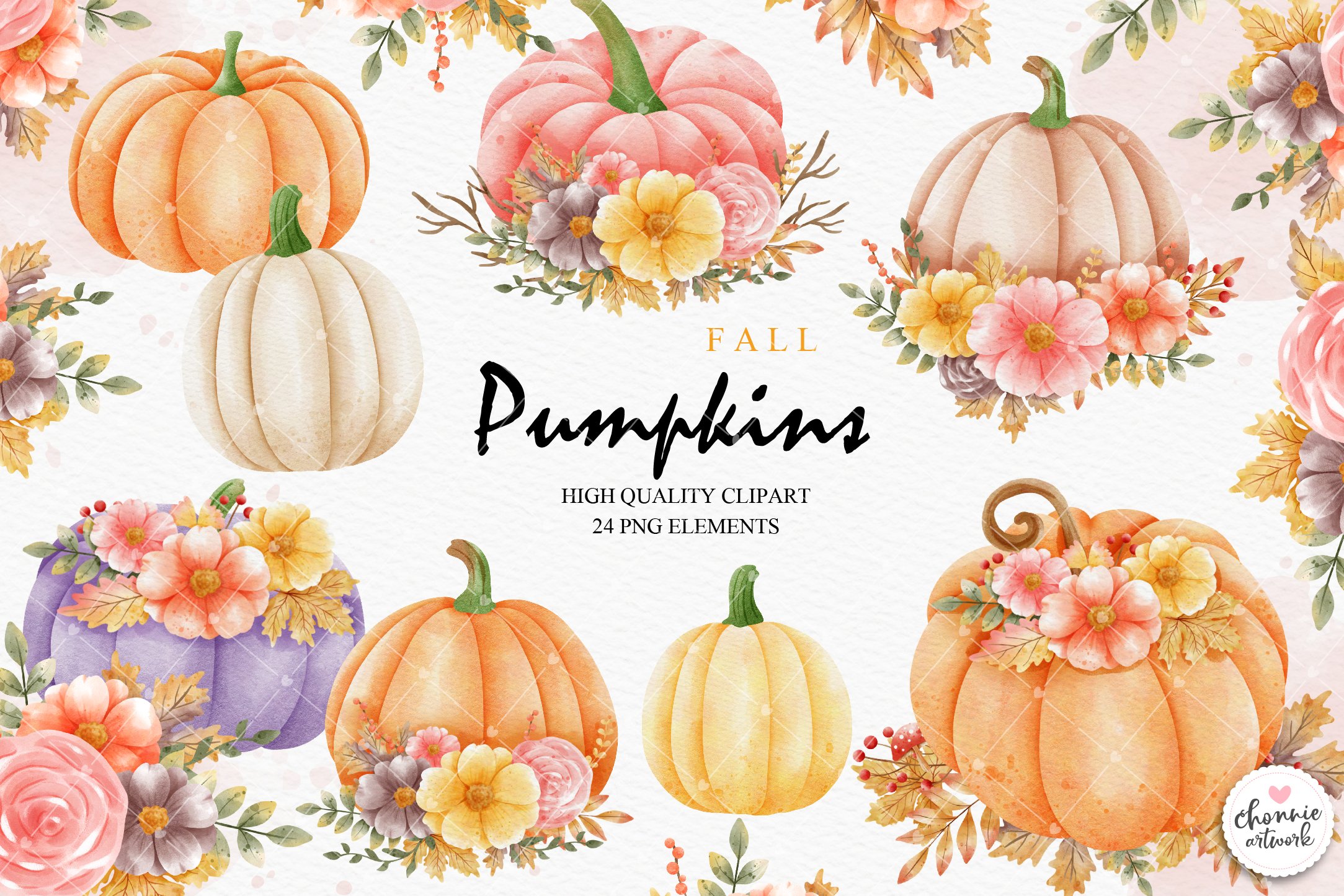 Pumpkin Flower Clip Art