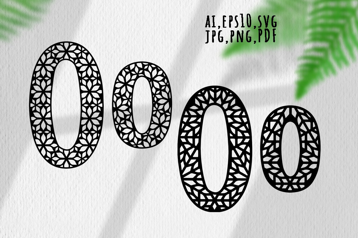 Decorative letter O. SVG Cut file