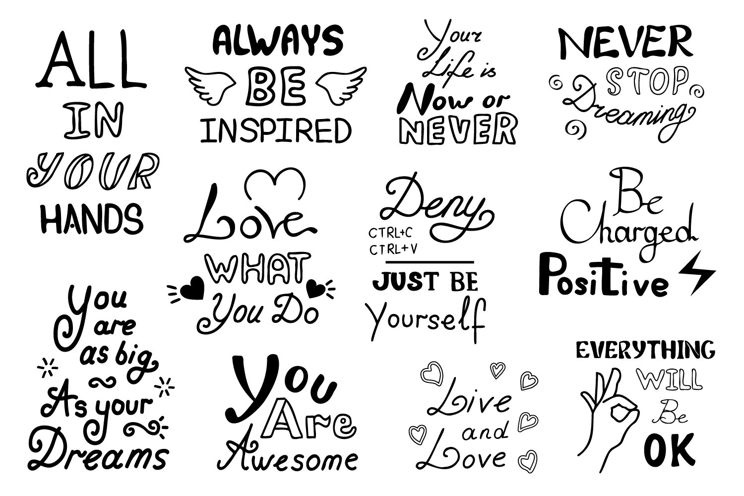 Inspiring quotes (1370847) | Elements | Design Bundles