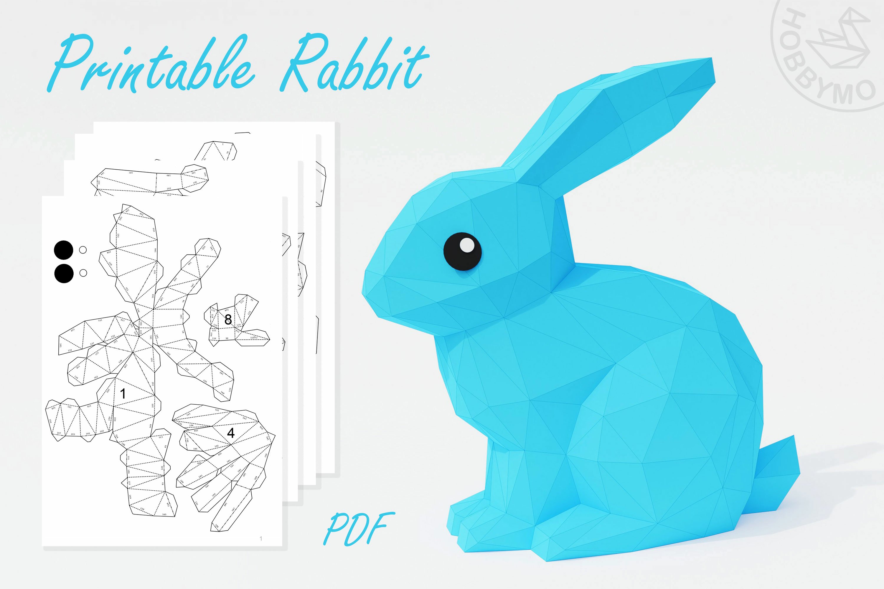 DIY Paper Rabbit 3D Papercraft Printable PDF Lupon gov ph
