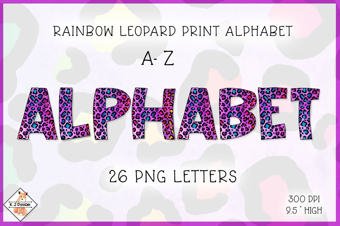 Rainbow Leopard Letters Z