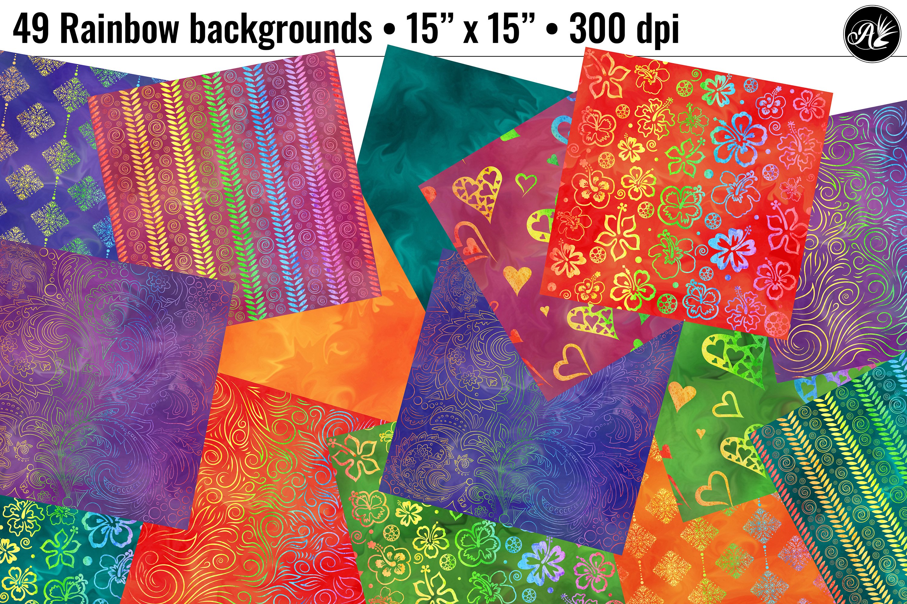 Rainbow Pattern seamless papers