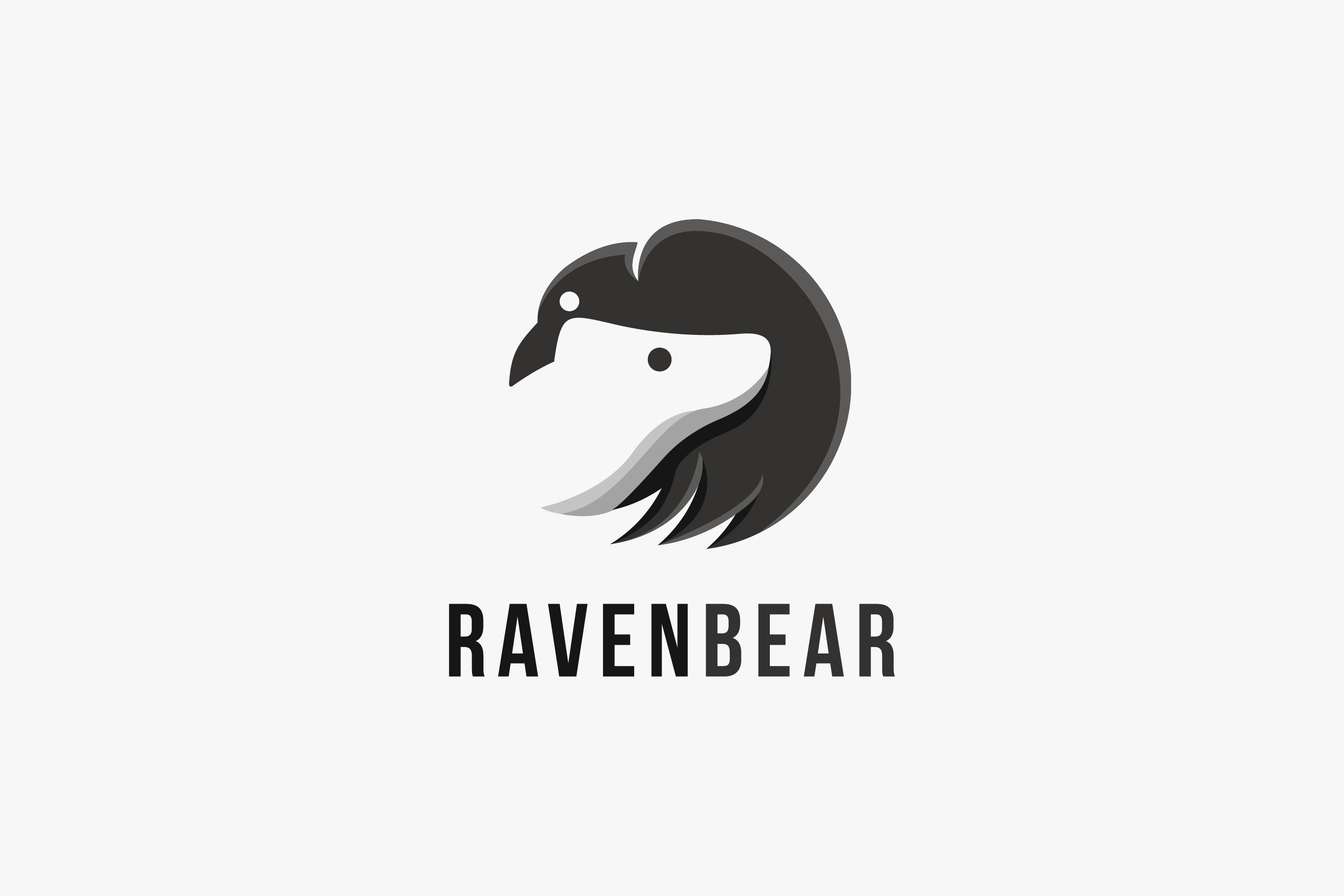 Raven Logo Design Vintage Crow Raven Logo Design Vector Illustration