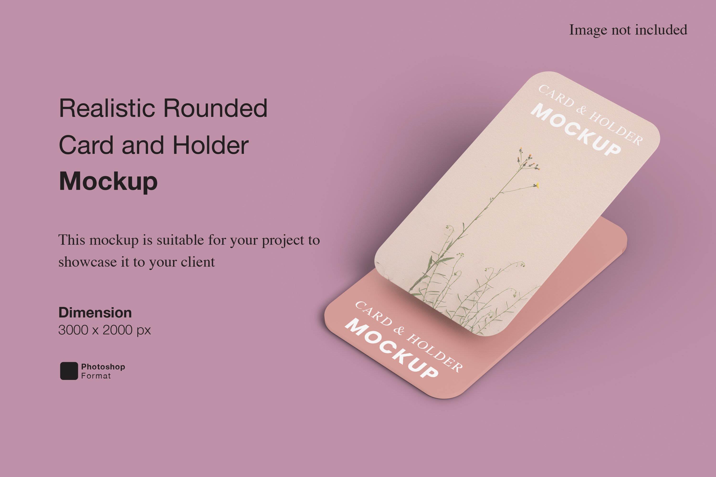 Realistic Rounded Card and Holder Mockup (1402814) | Branding | Design ...
