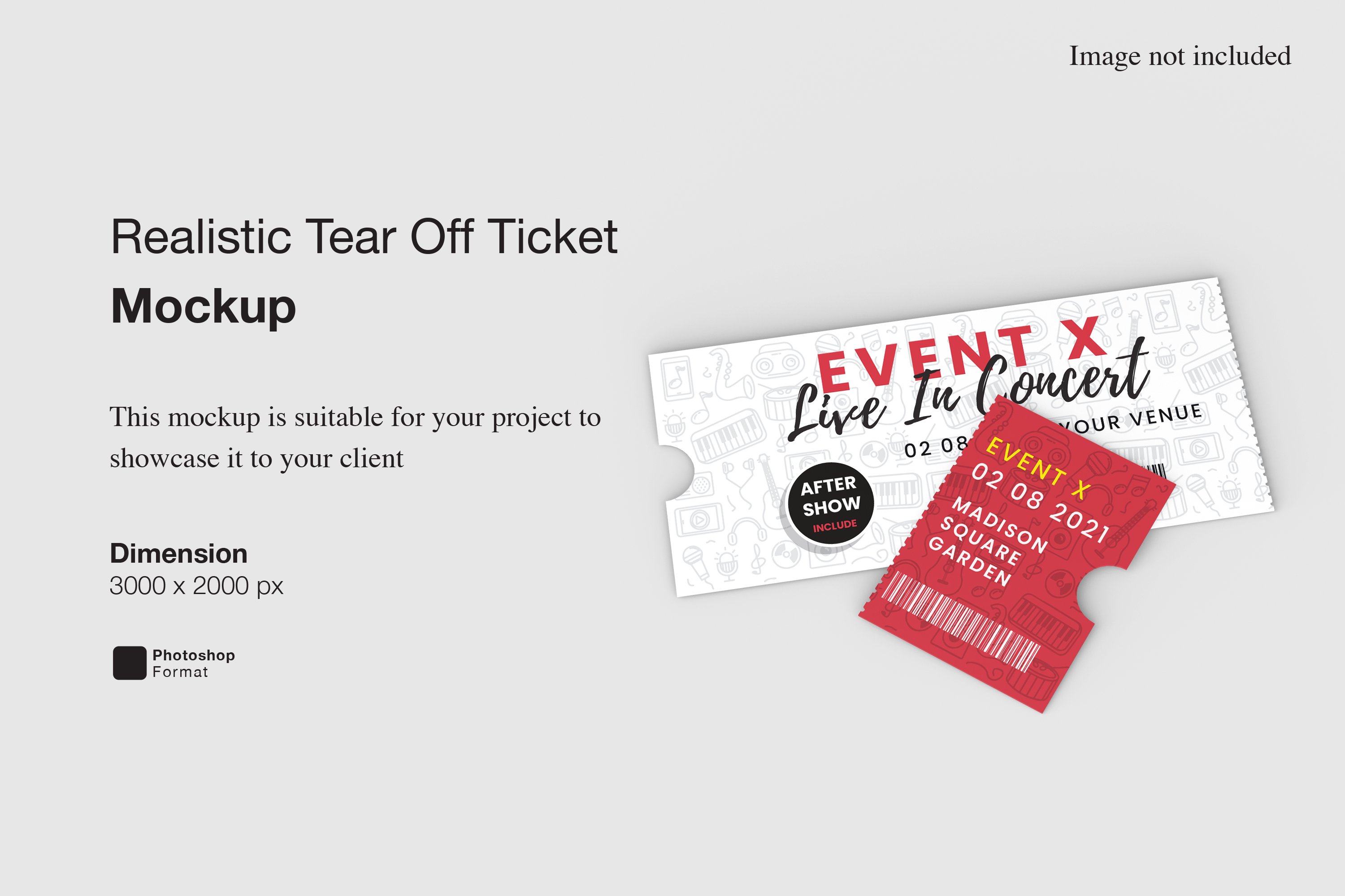 Realistic Tear Off Ticket Mockup (1406541) | Branding | Design Bundles