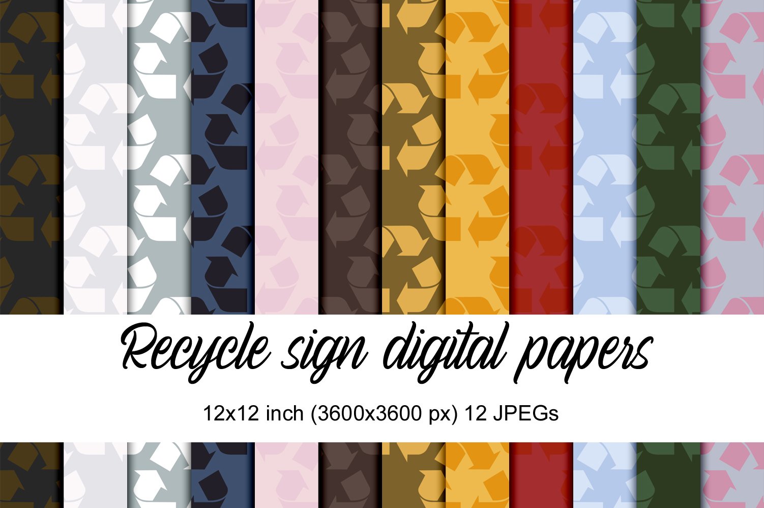 Recycle sign digital papers