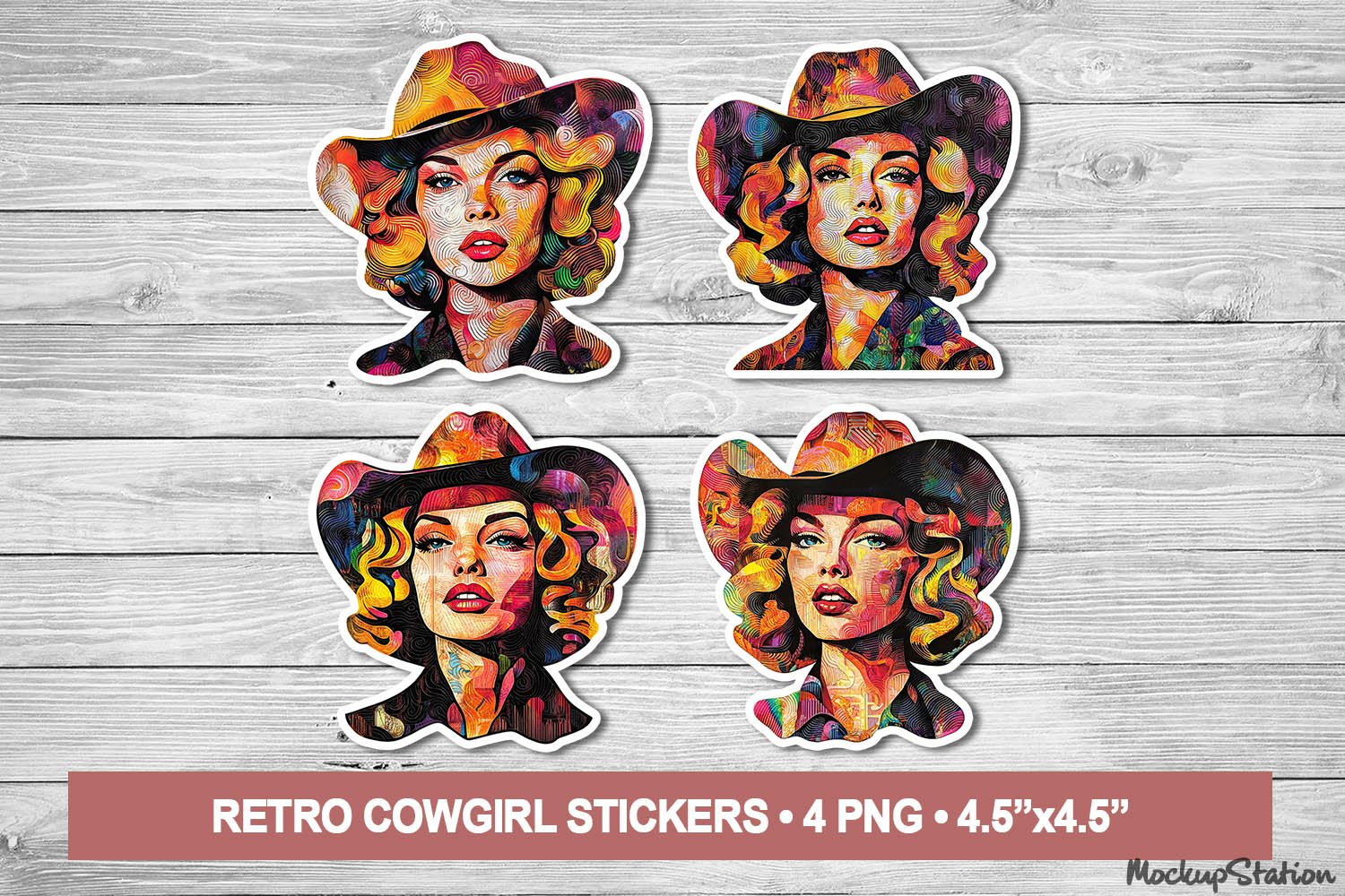 Cowgirl Stickers