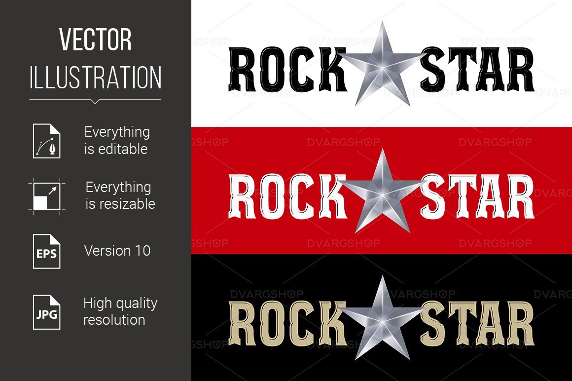 Rocking Star Logo Rock Star Logo Vector Art, Icons, And Graphics For