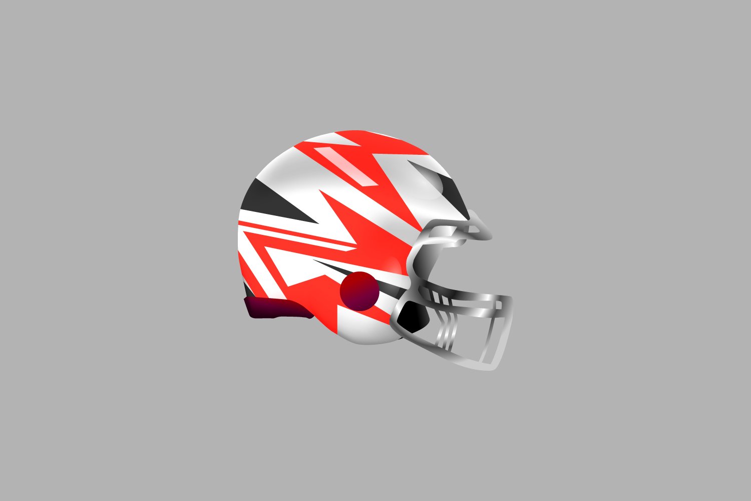 Football Helmet Template Vector