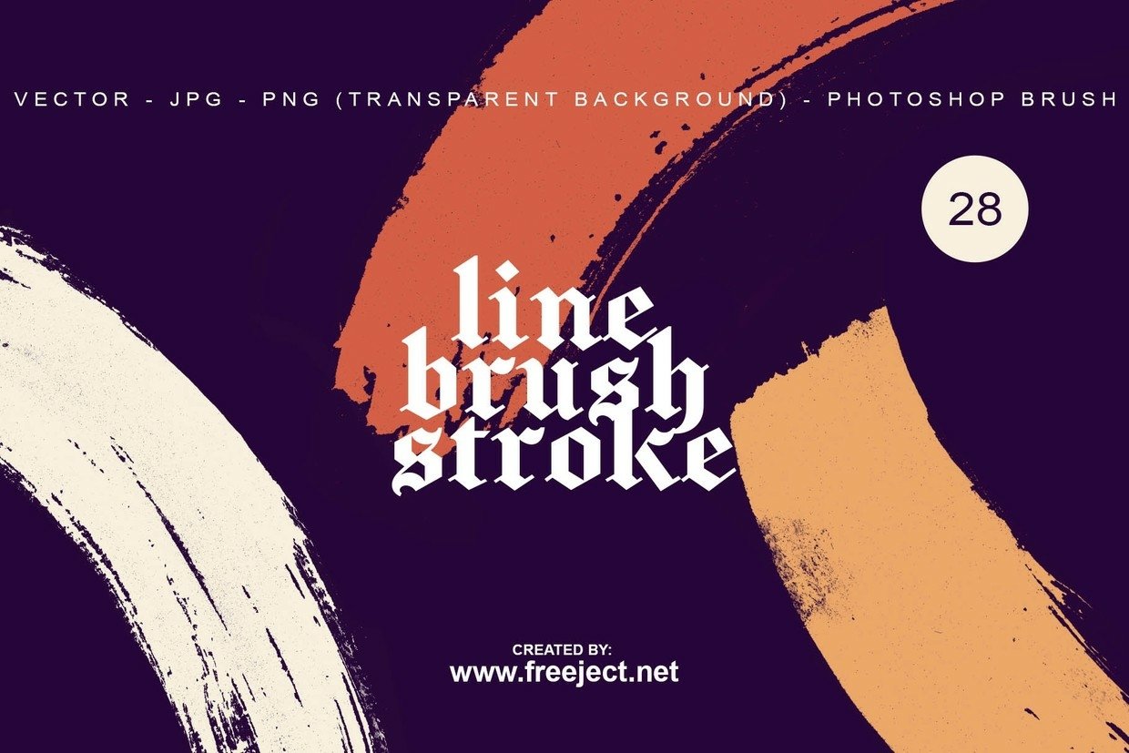 Brushstroke Font Line