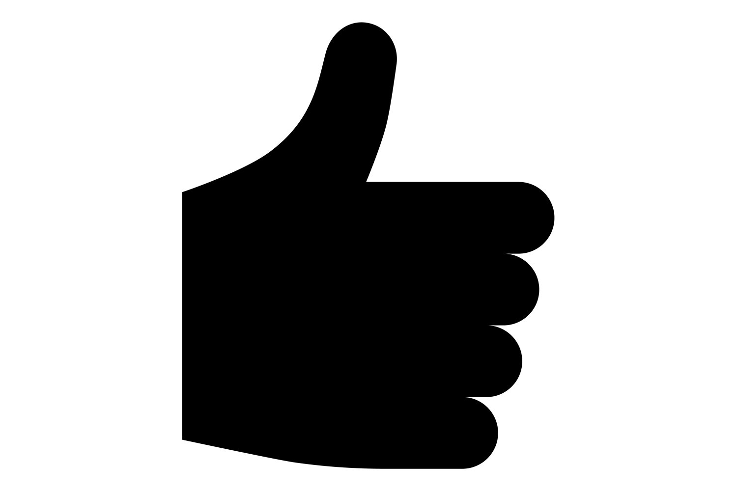 Black thumb up icon. Hand symbol. Ok sign (1772897) | Illustrations ...