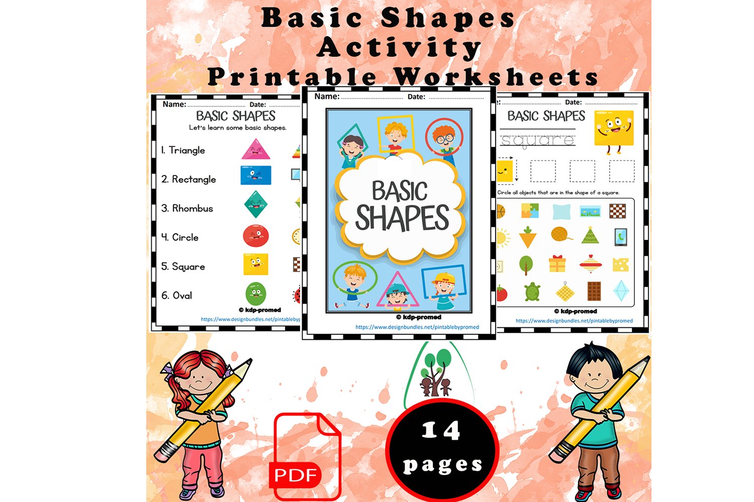Basic Shapes Activity math fokr kids PDF (2218315) | Educational ...