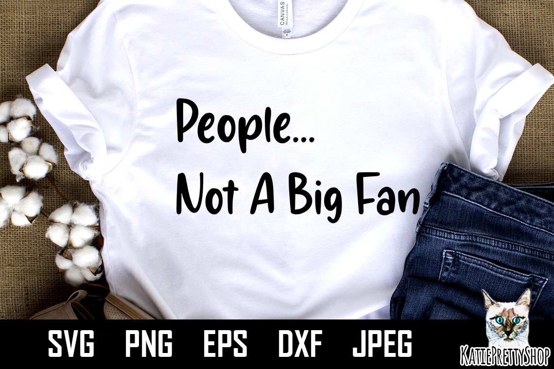 People ...Not A Big Fan, sarcastic quote, funny svg. (1374273) | SVGs ...