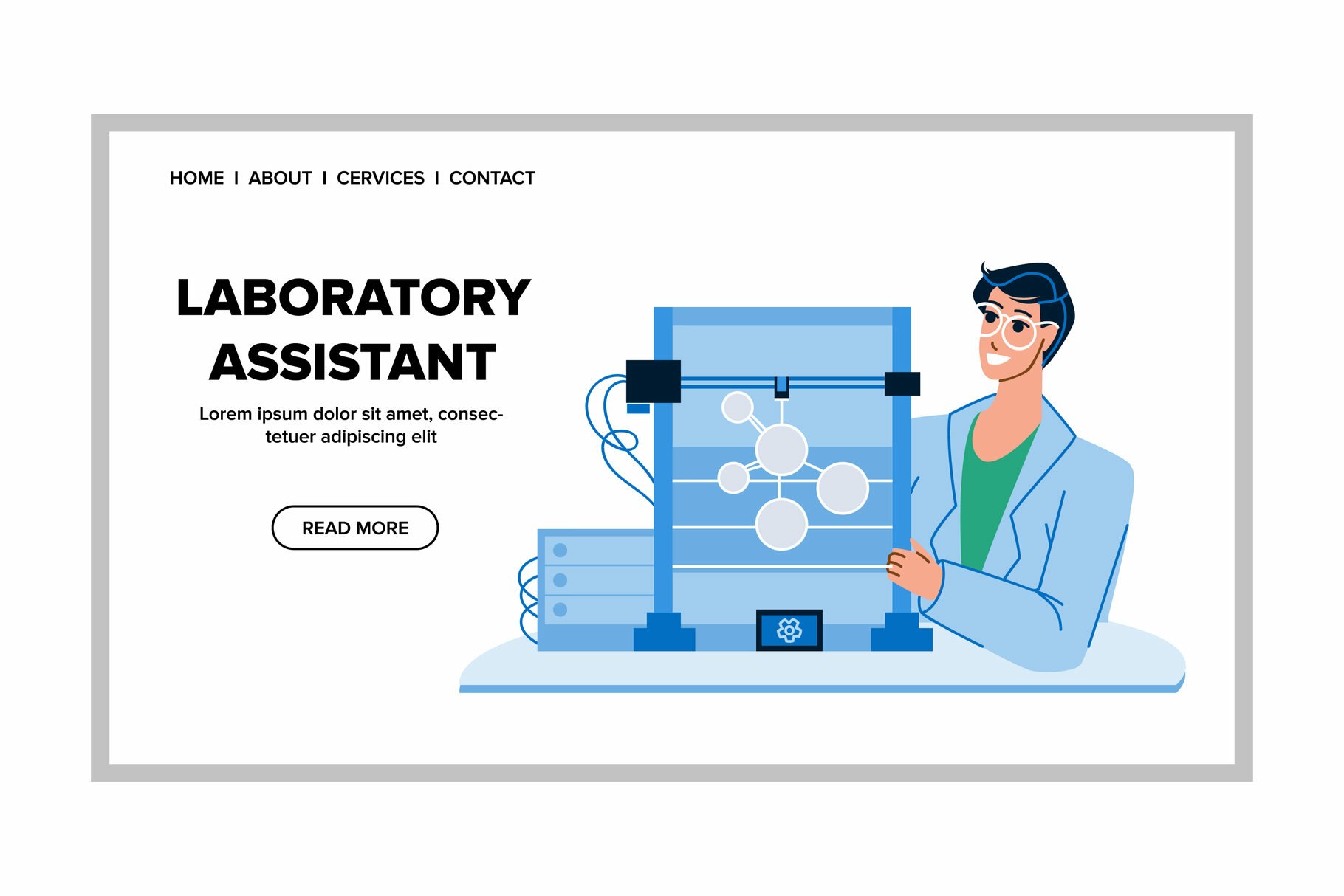 Laboratory Assistant Making Experiment Vector (1791317) | Icons ...