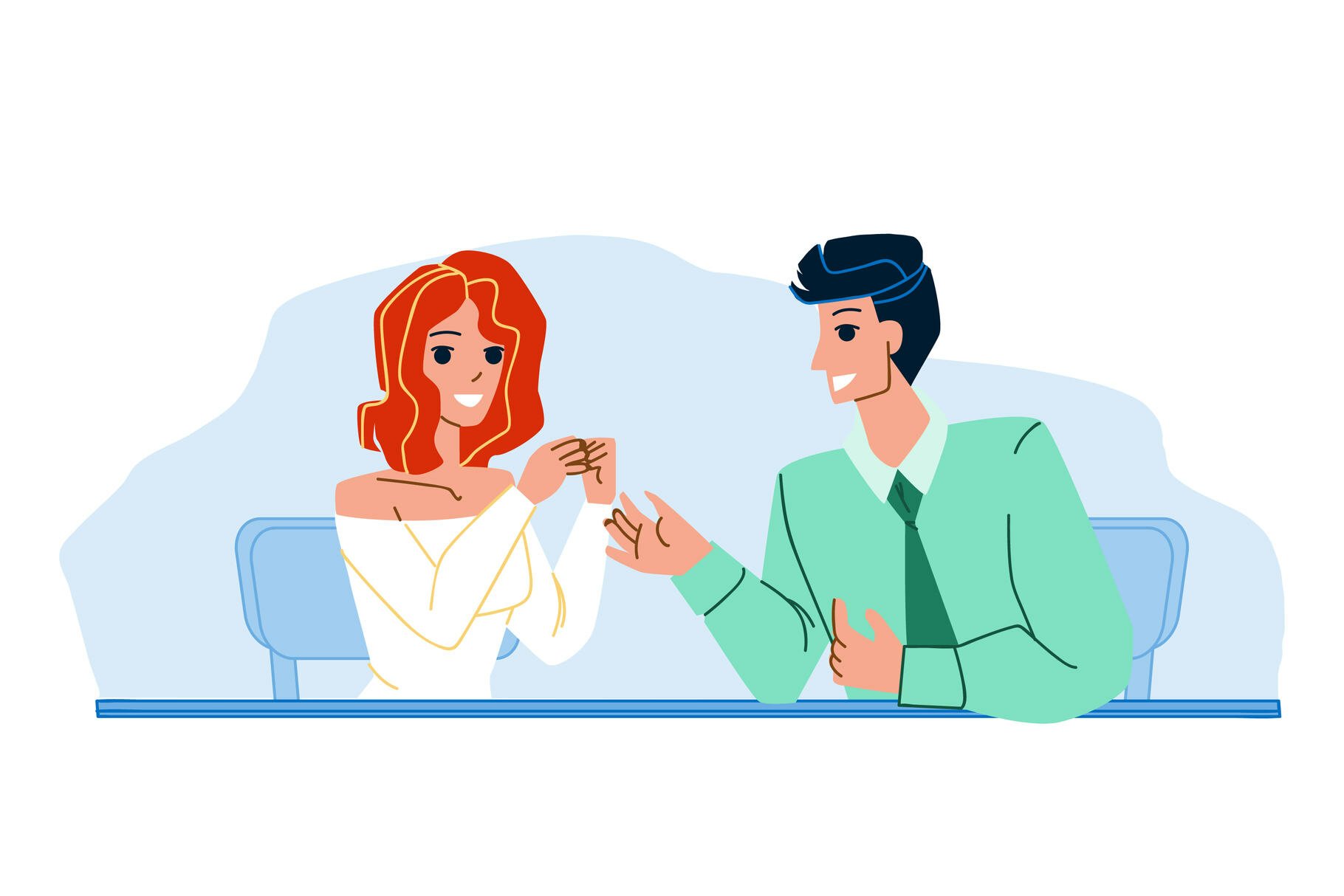 Business Negotiation Of Businesspeople Vector (1792085) | Icons ...