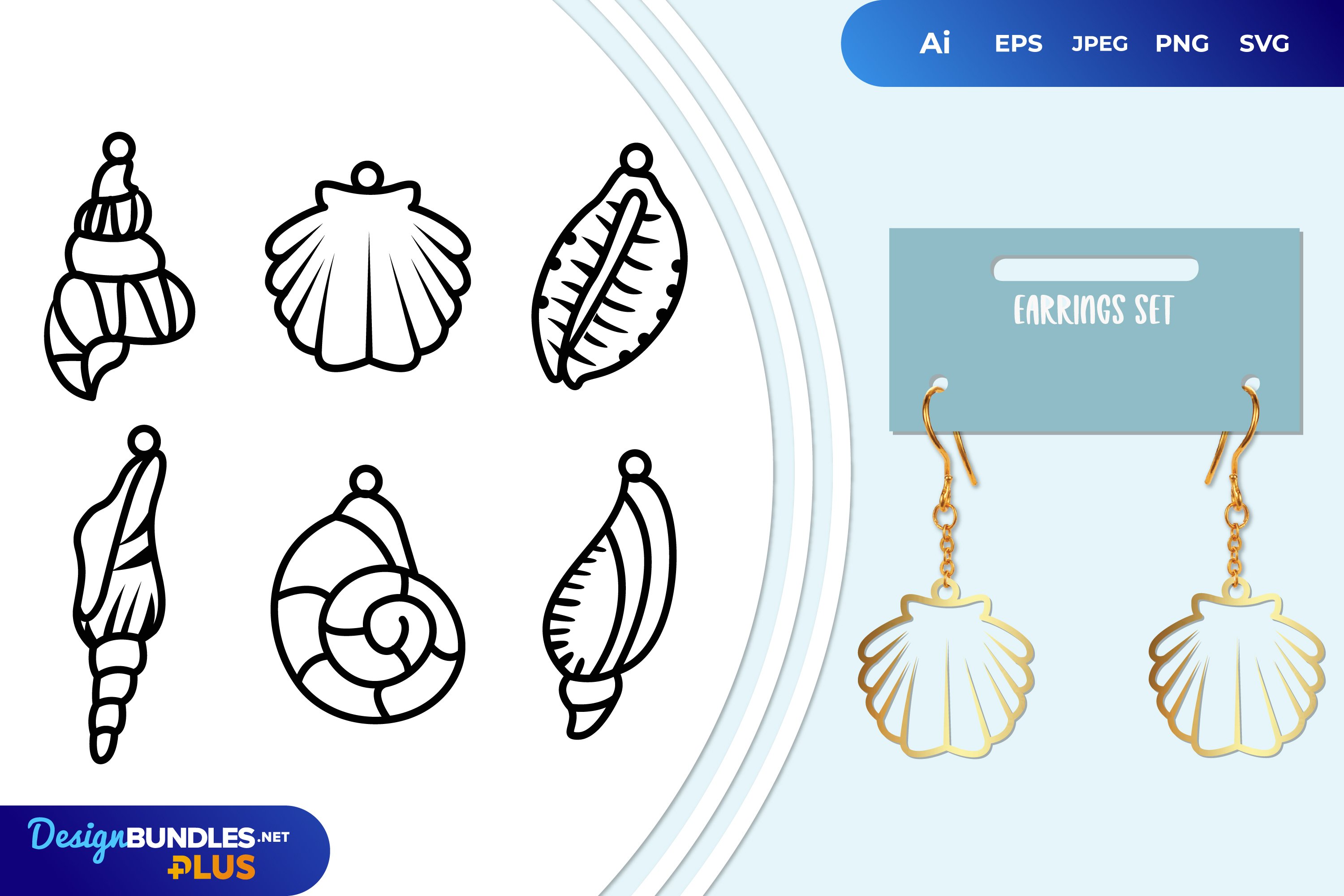 Seashell Bra Stencil