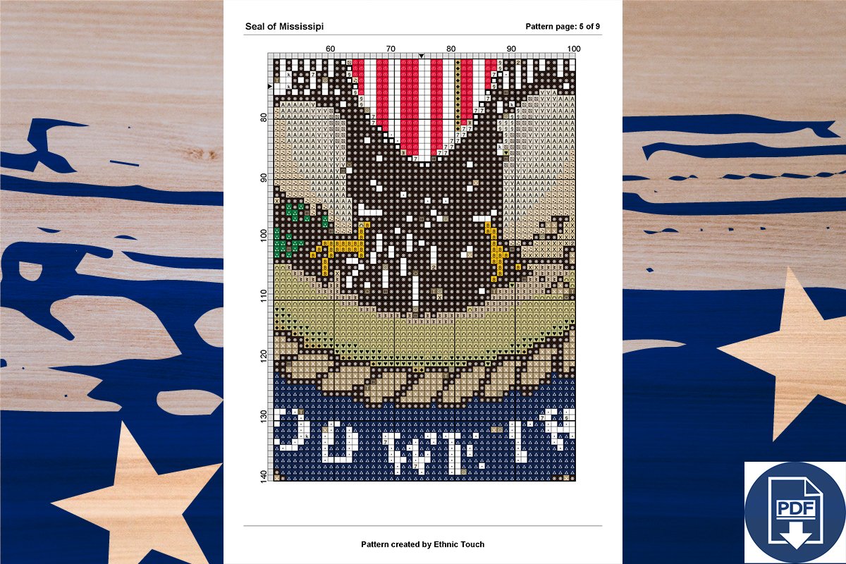 Mississippi Cross Stitch Pattern