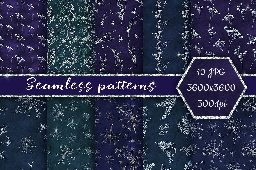 Seamless digital paper with natural elements