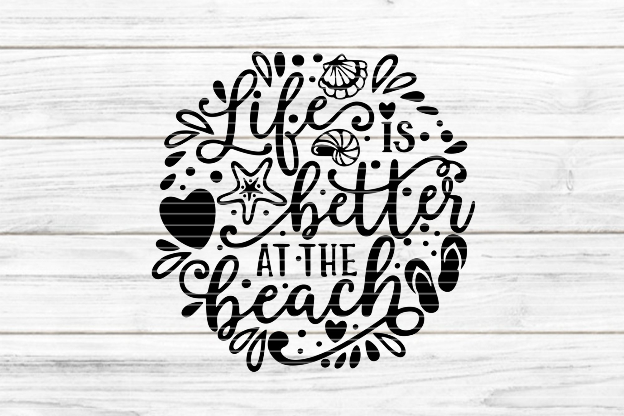 Beach SVG DXF Cutting File (1996914) | SVGs | Design Bundles