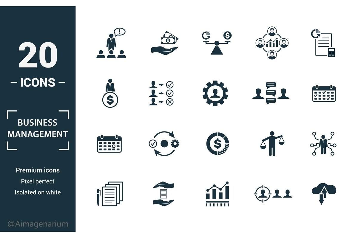 Business Management icon set (1773017) | Icons | Design Bundles