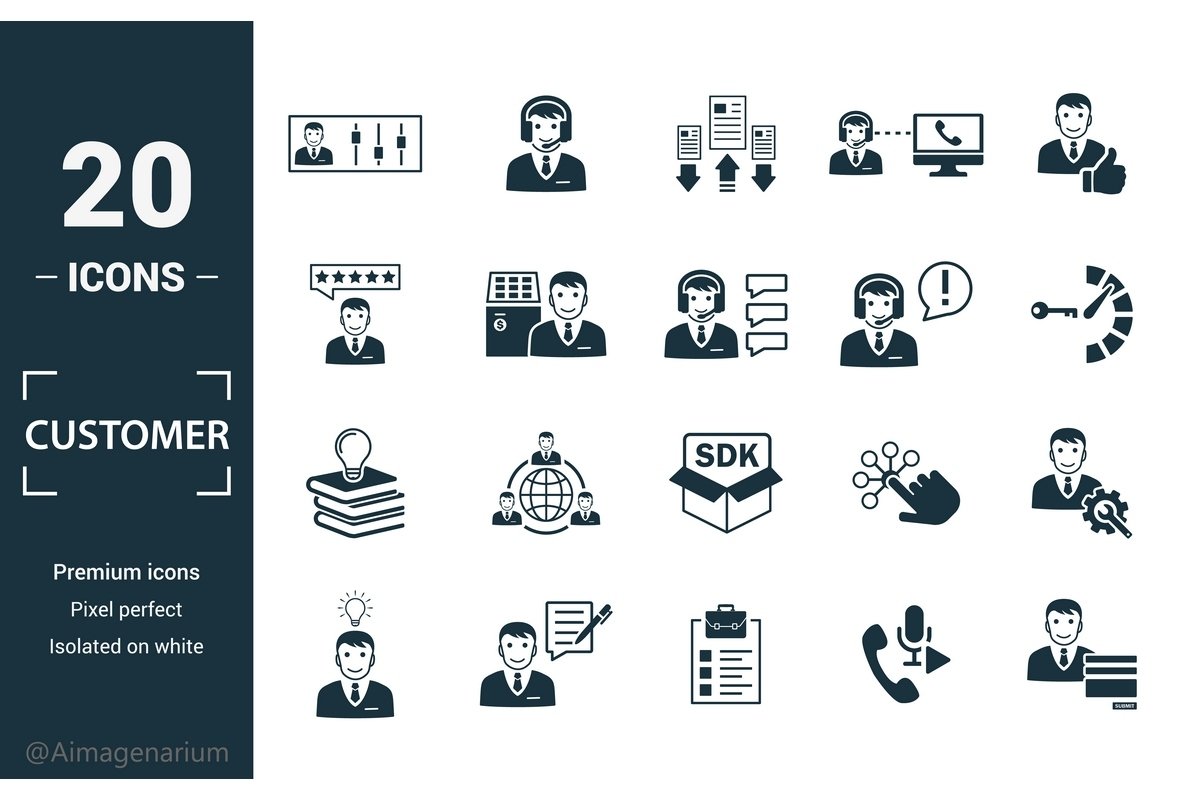 Customer Service icon set (1773120) | Icons | Design Bundles
