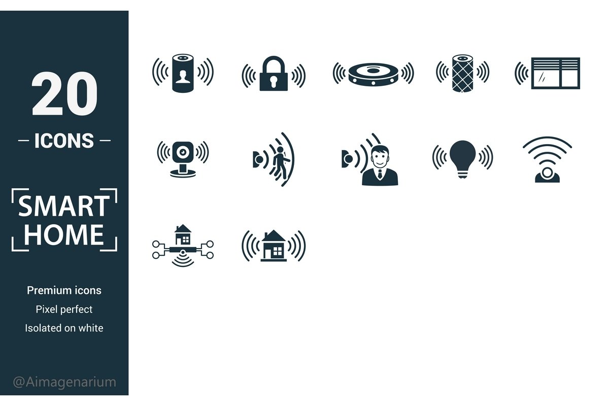 Smart Home icon set (1790642) | Icons | Design Bundles