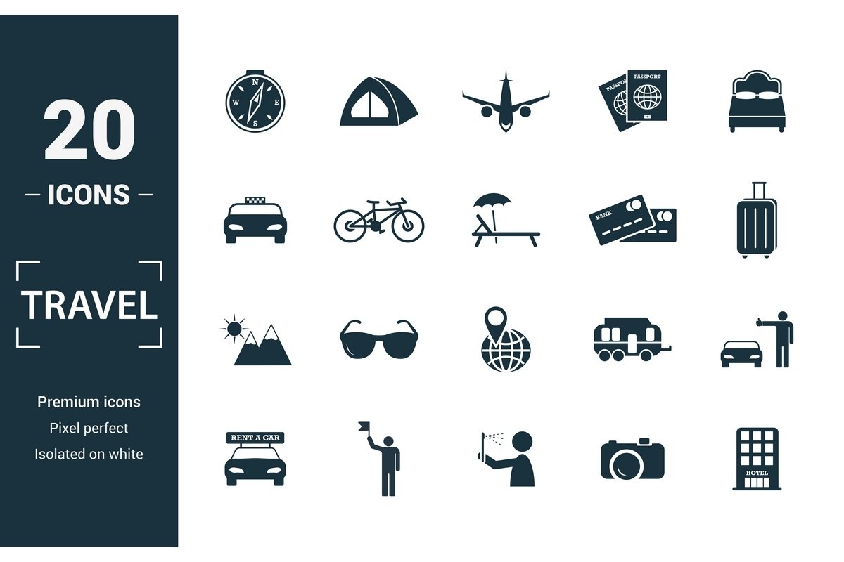Travel icon set (1790717) | Icons | Design Bundles