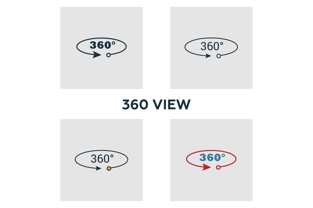 360 View icon set (1742947) | Icons | Design Bundles
