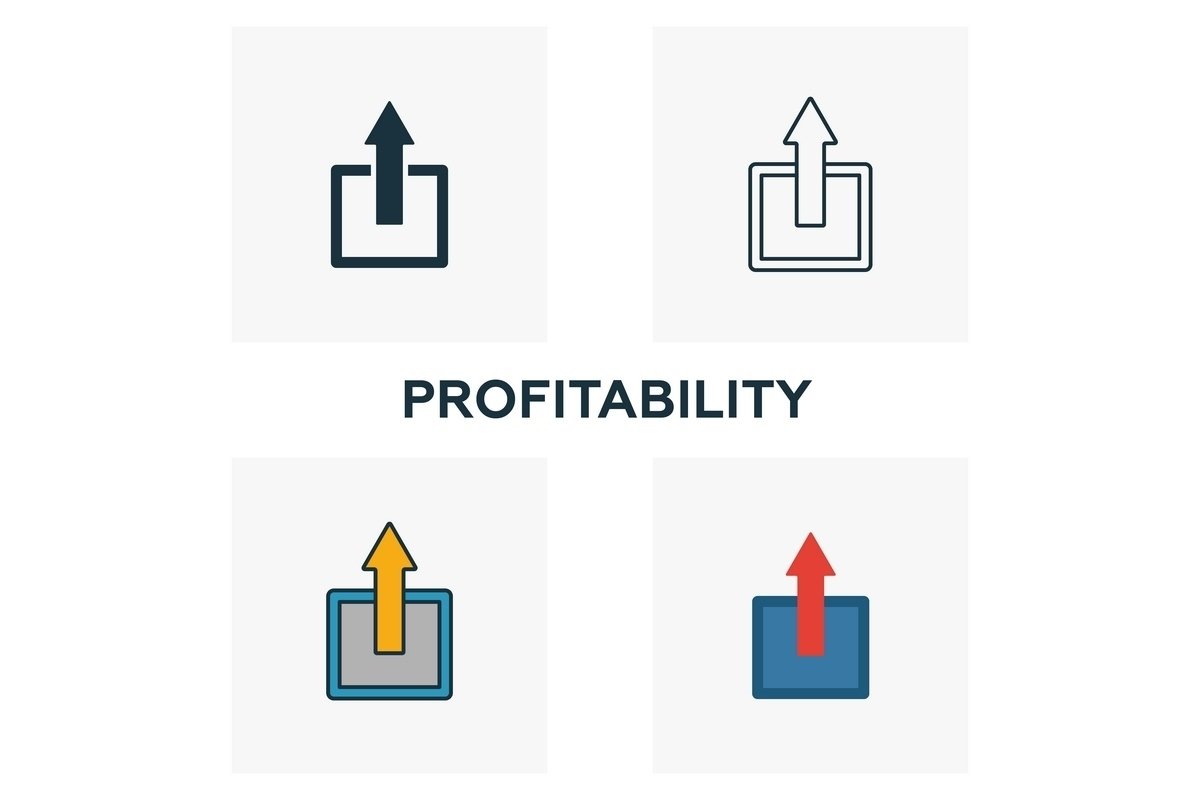 Profitability icon set (1743275) | Icons | Design Bundles