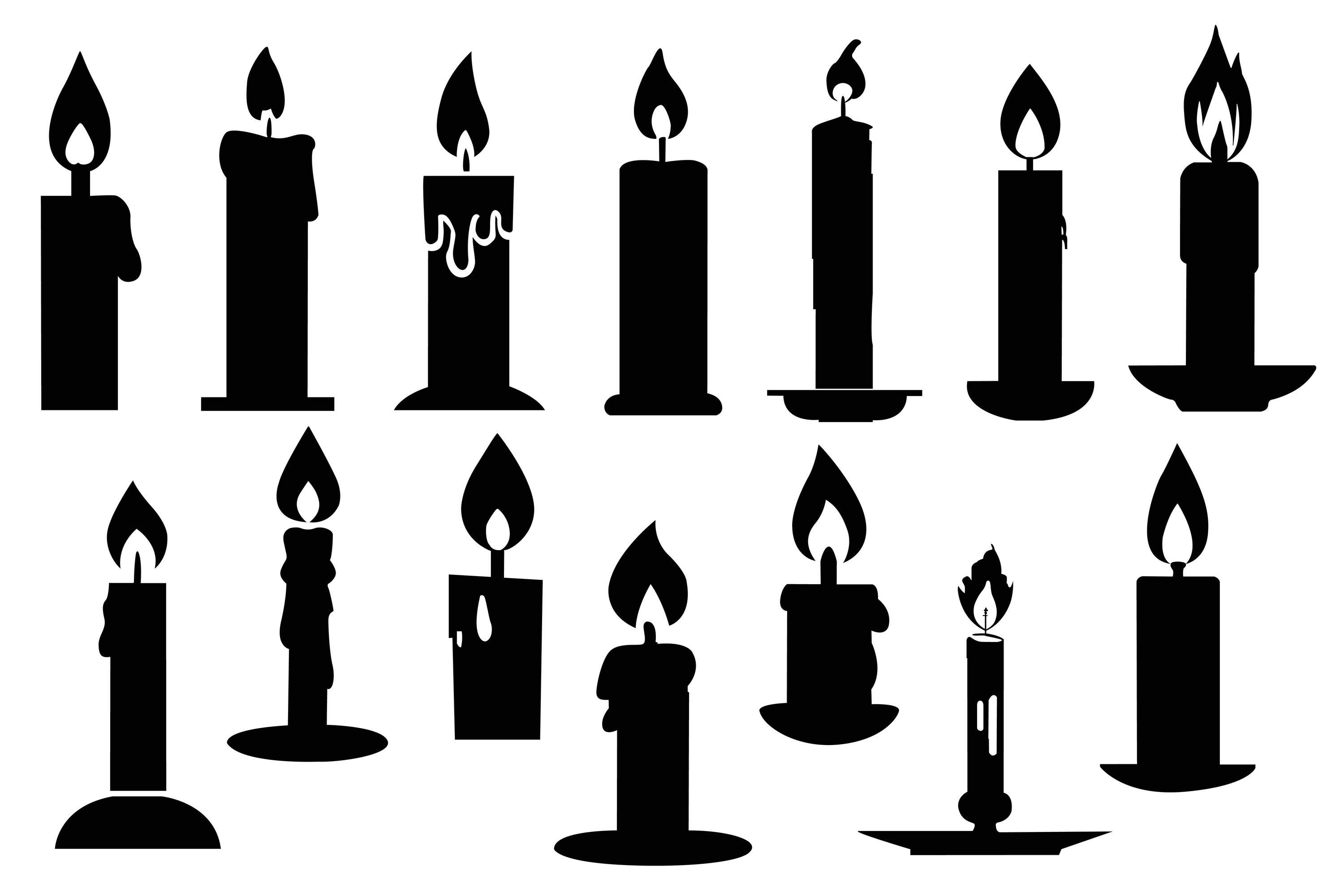 Candle Vector Black