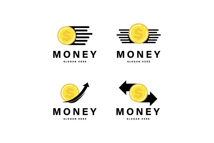 Set of money currency logo design vector (1749455) | Logos | Design Bundles