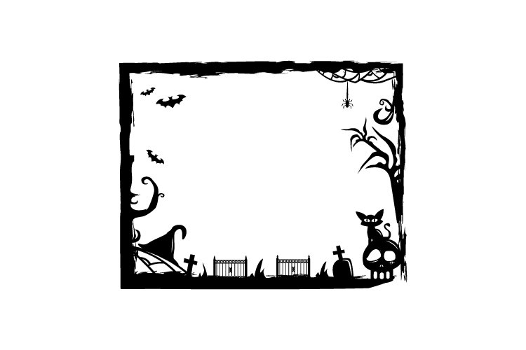 Silhouette halloween frame art illustration design (2238678 ...