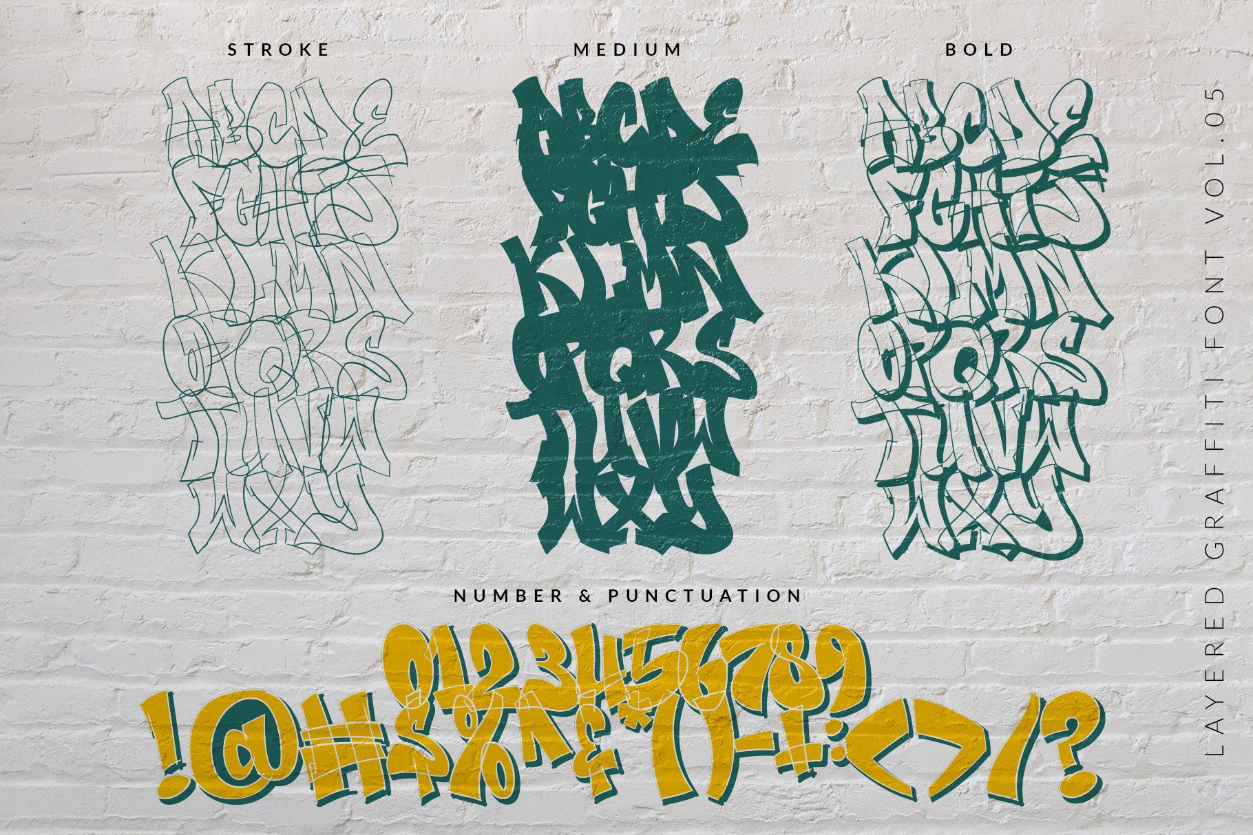 Graffiti Font Styles Numbers