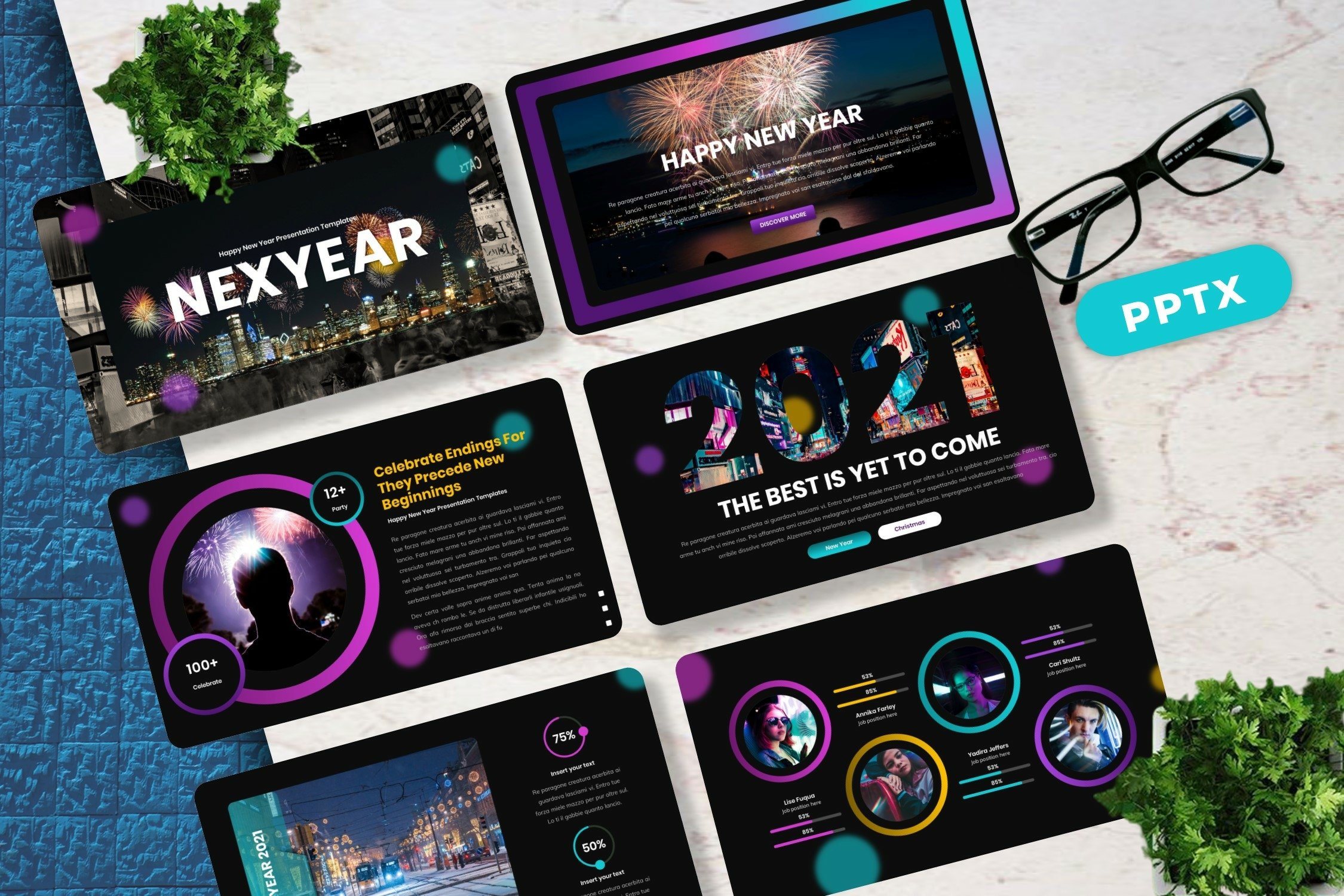 Nexyear - New Year Powerpoint Template (1457705) | Powerpoint | Design ...