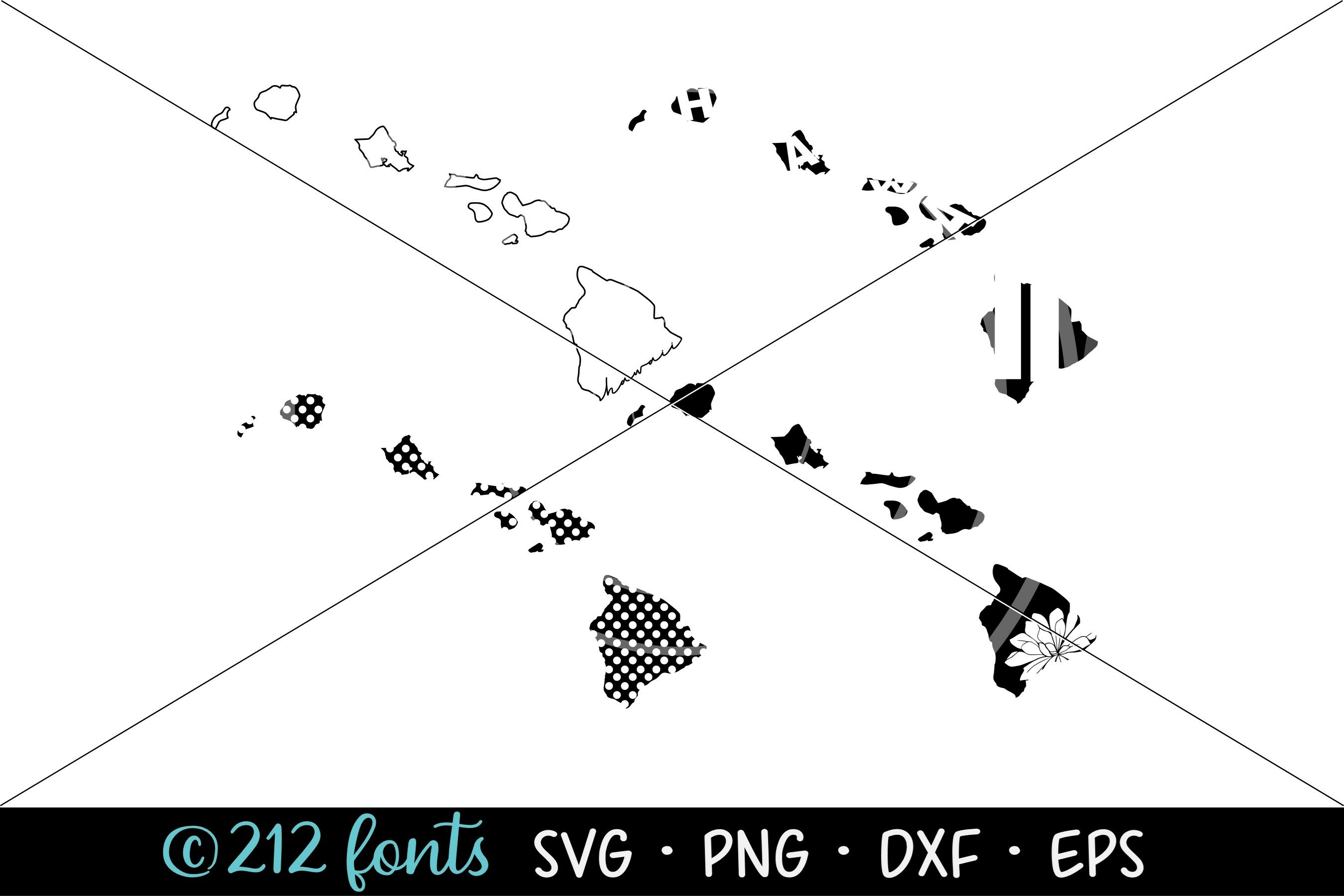 Hawaiian Islands Outline Eps