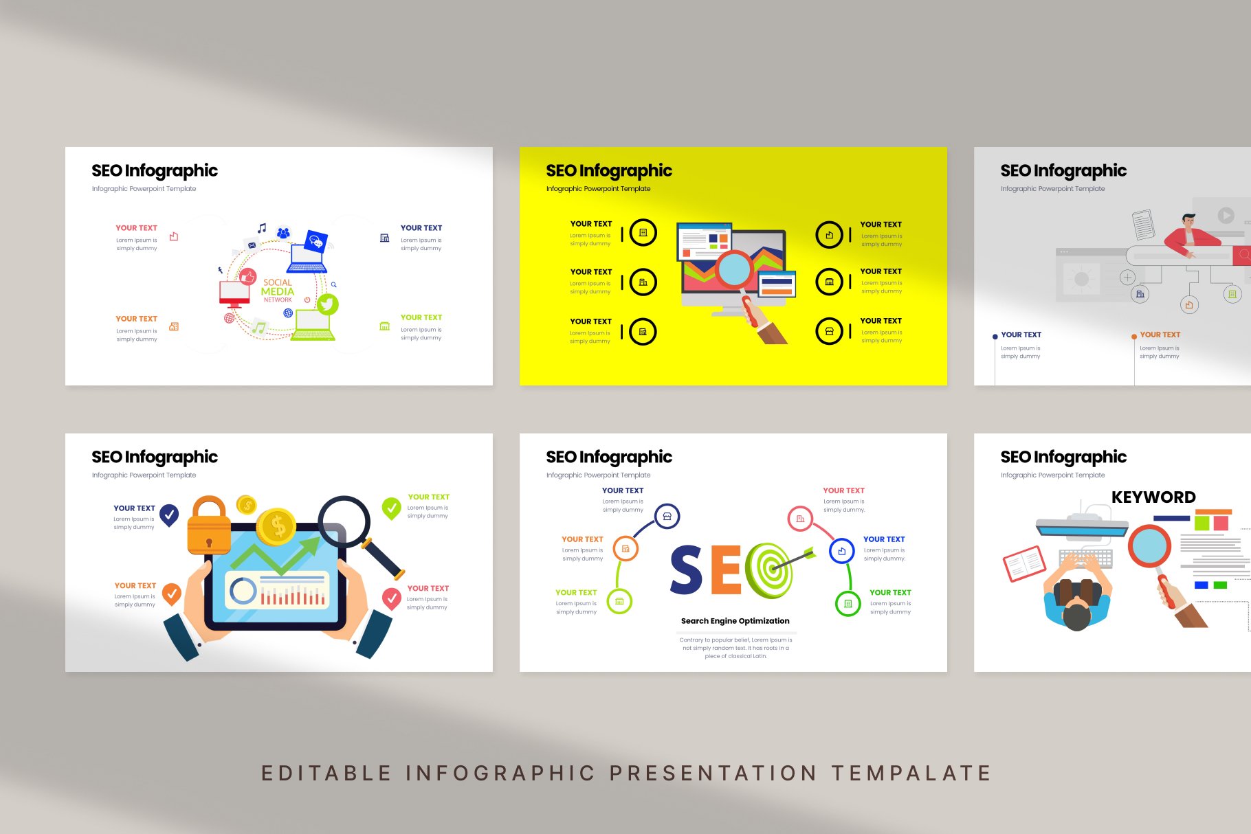 Infographic Seo Powerpoint Template Free Download